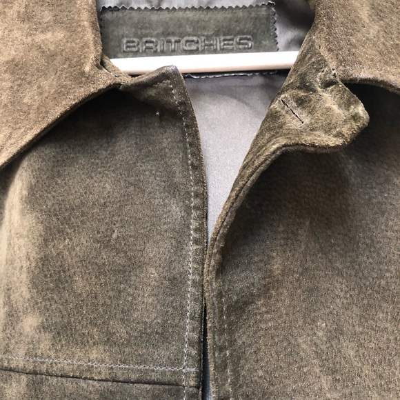 Britches | Jackets & Coats | Genuine Army Green Leather Jacket | Poshmark